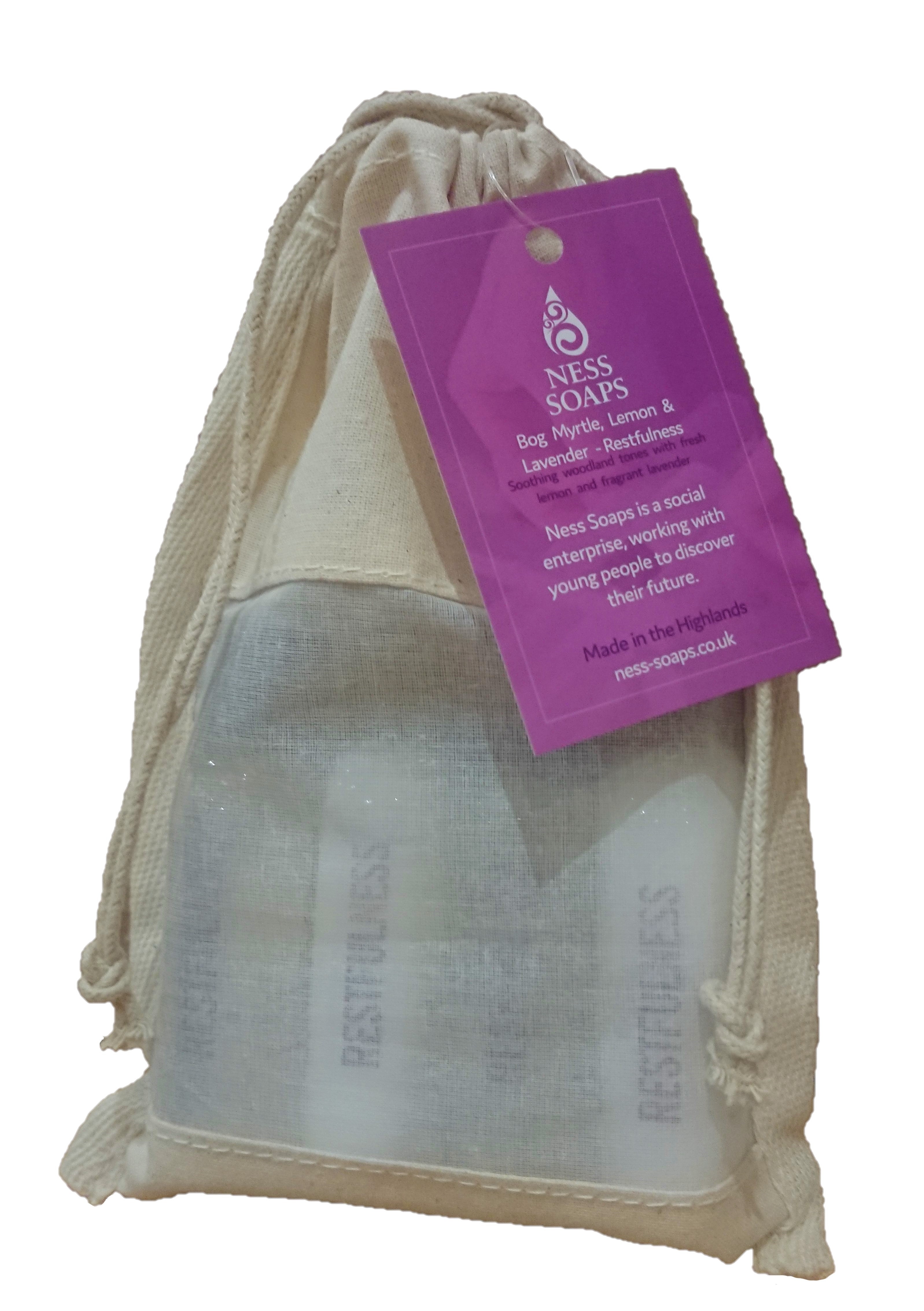 Bog Myrtle, Lemon & Lavender Travel Pack